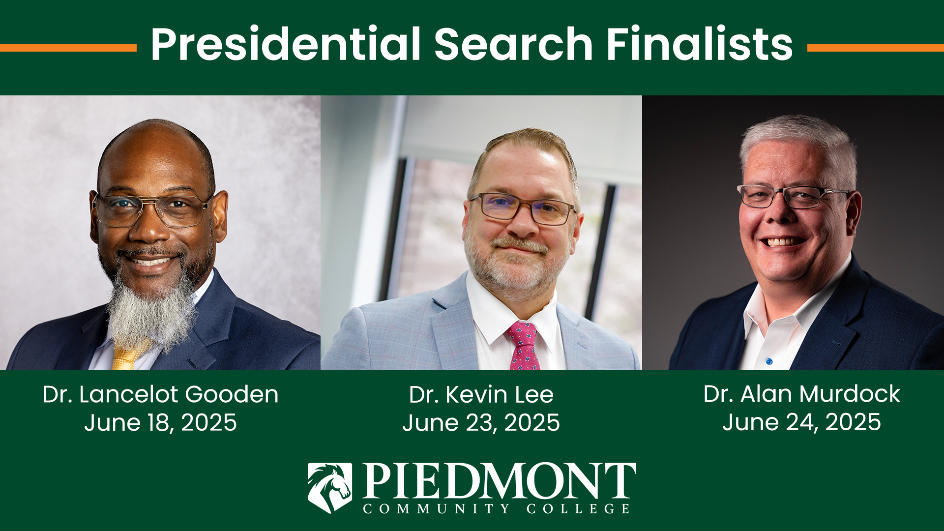 PCC Announces Presidential Finalists - Piedmont Community College